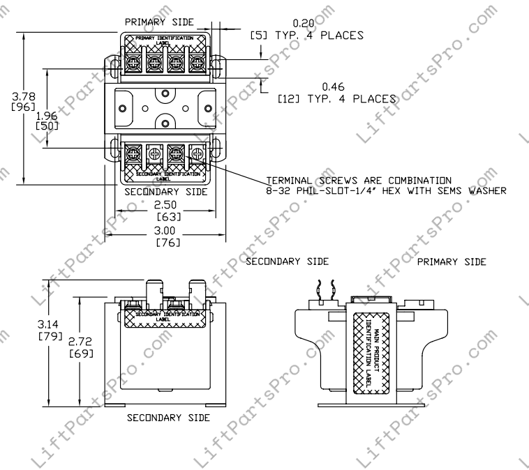 Control Transformer 50 VA for Inclinator Lifts – 2 Primary Voltage Var ...